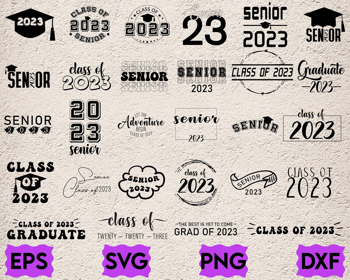 Class of 2023 Svg Bundle Senior 2023 Svg Senior Svg Class - Etsy UK