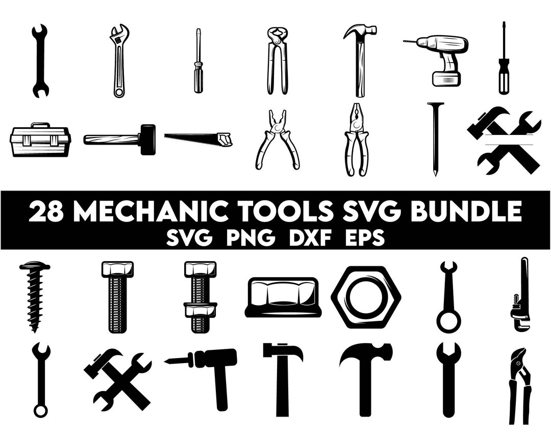 Tools Svg Bundle, Mechanic Tools Svg, Wrench Svg, Hand Tool Svg for ...