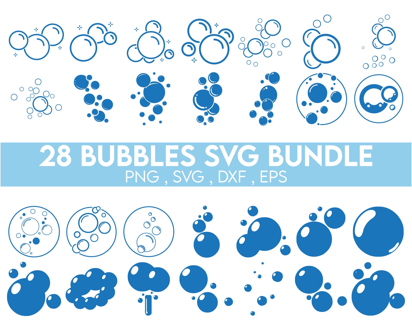 Bubbles SVG Bundle, Bubble SVG, Bubble Bath Svg, Circle Svg, Ocean Svg ...