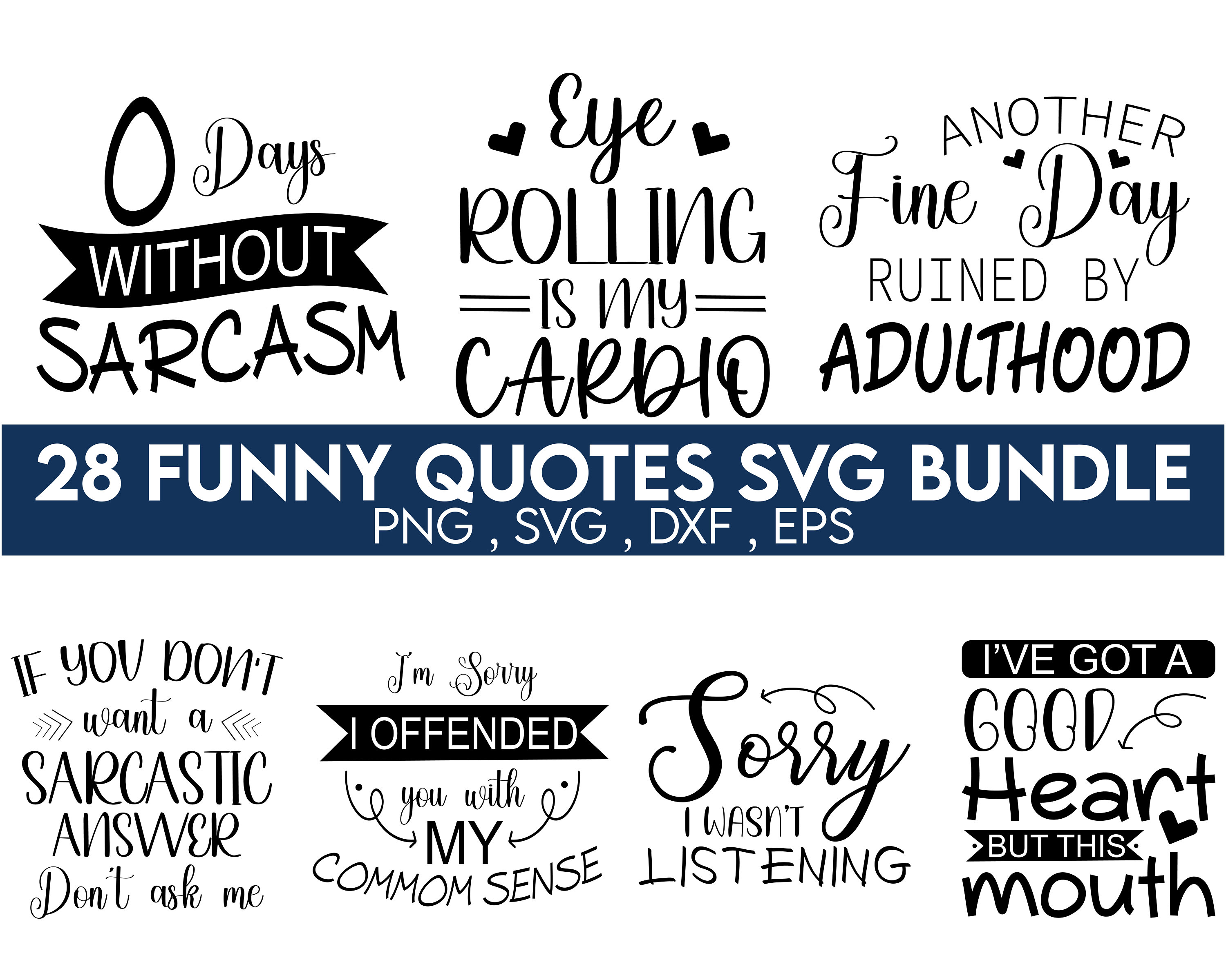 Funny Quotes Svg, Funny SVG Bundle, Funny Svg,funny Sayings Svg, Funny ...