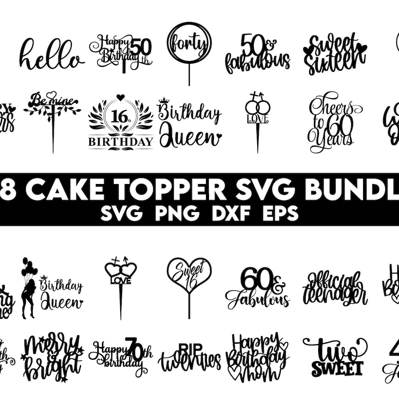 Birthday Cake Topper - Etsy