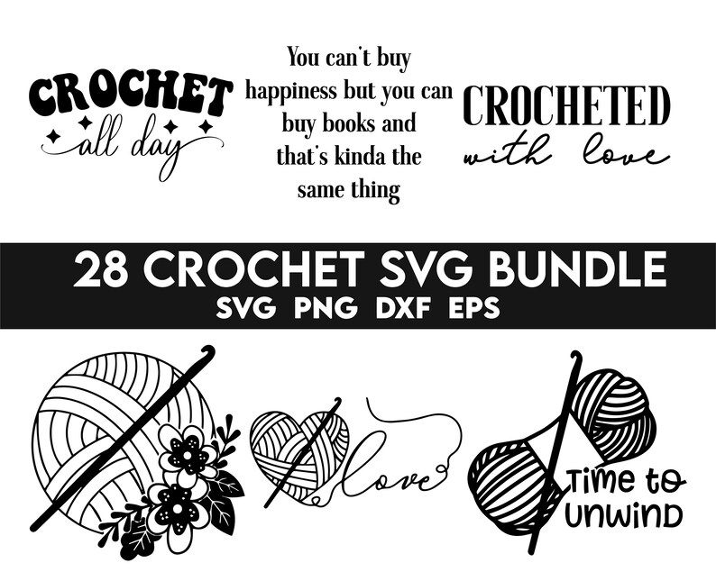 Crochet Svg Bundle, Crochet SVG, Crochet Quotes SVG, Hook Svg, Yarn Svg ...