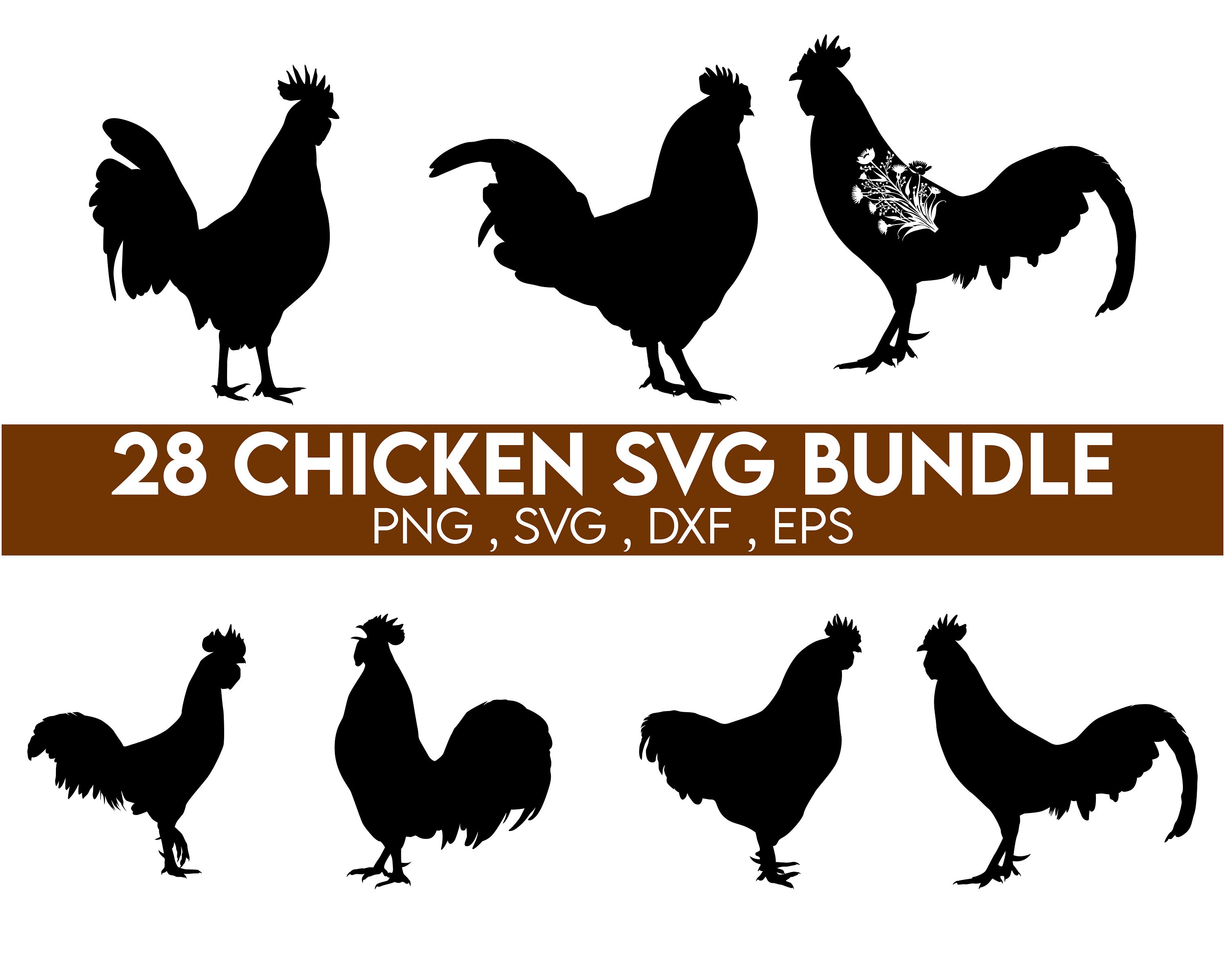 Chicken SVG Bundle Floral Rooster Svg Farmhouse Decor Svg - Etsy Singapore