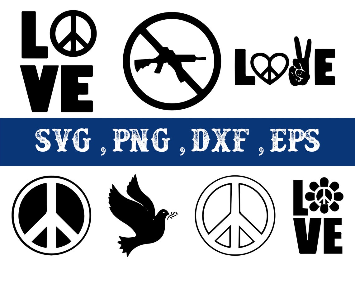 Peace Sign Svg Bundle, Peace Sign Svg, Peace Svg, Peace Love Svg, Peace ...