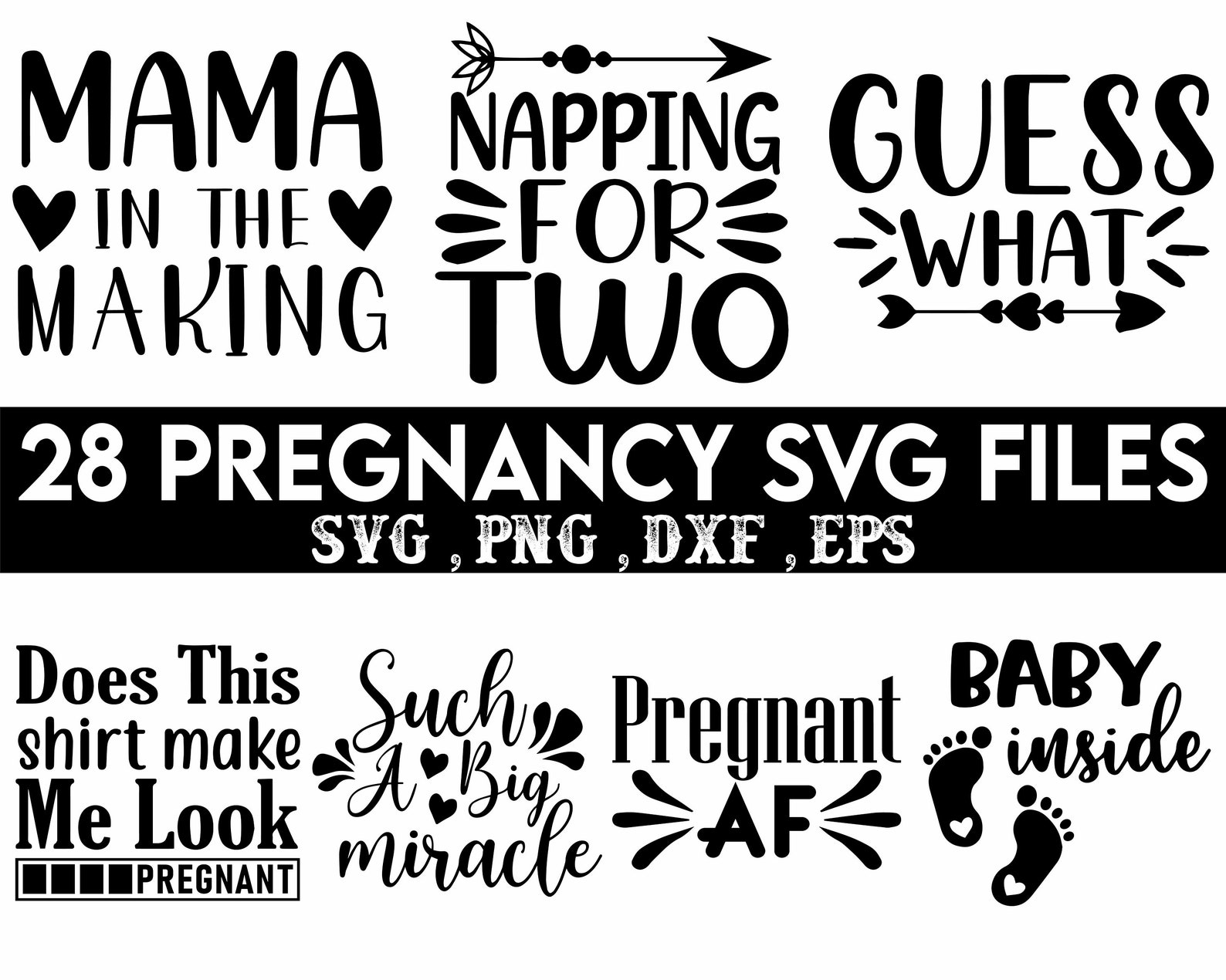 Pregnancy Svg Bundle, Funny Pregnancy Quotes Svg, Pregnant Svg ...