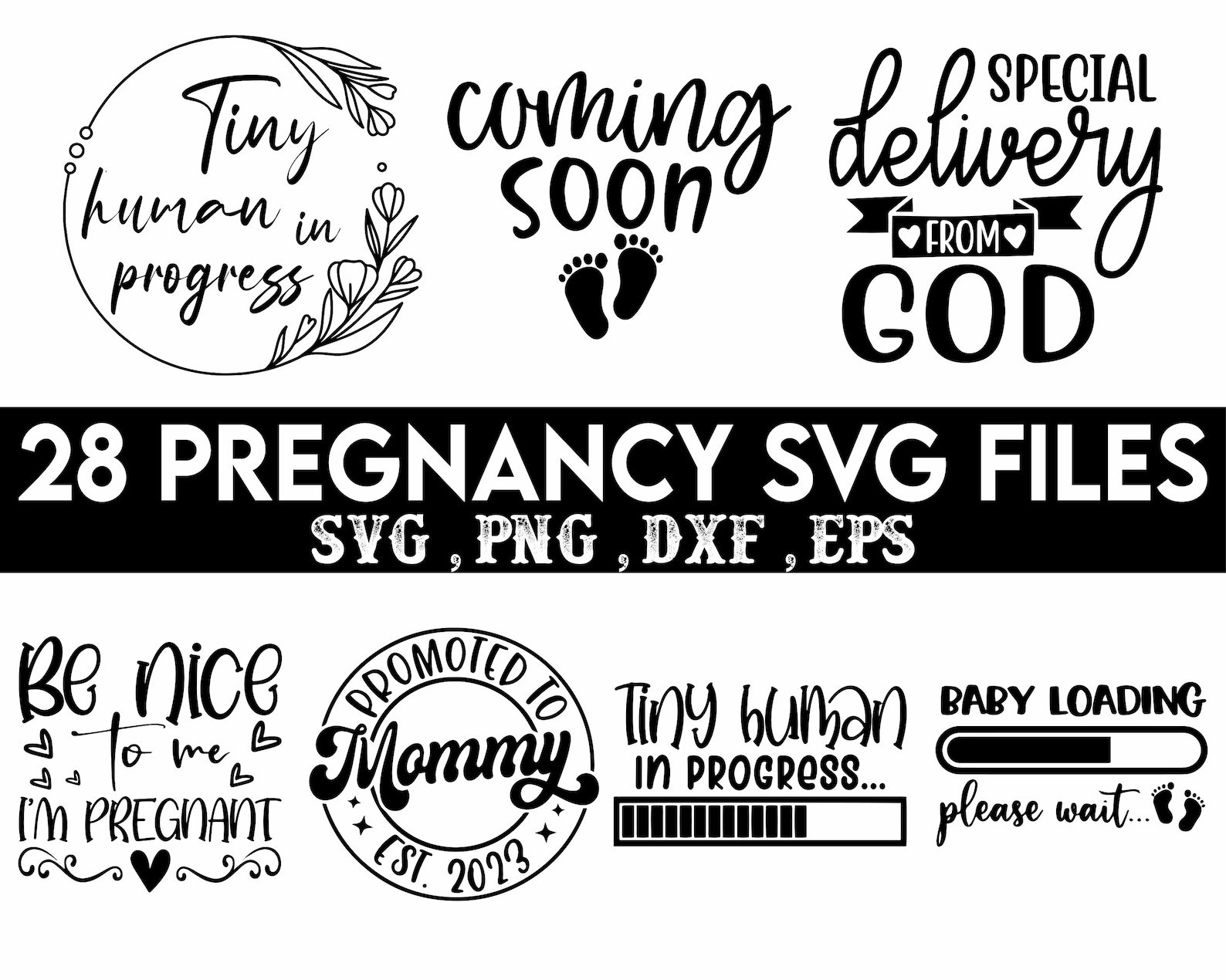 Pregnancy Svg Bundle, Funny Pregnancy Quotes Svg, Pregnant Svg ...