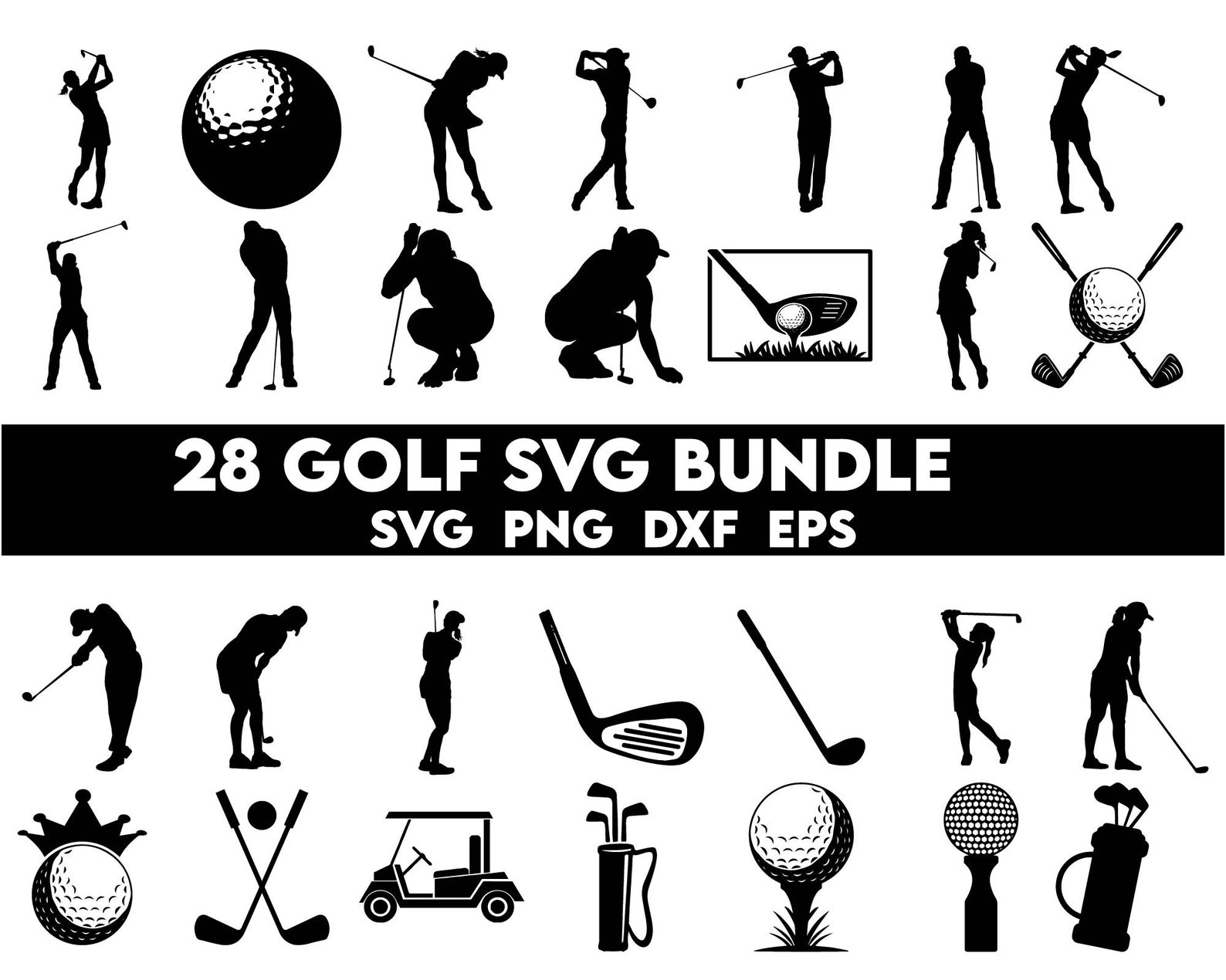 Golf Svg Bundle, Golf Club Svg,golf Ball Svg, Golf Monogram Svg, Golf ...