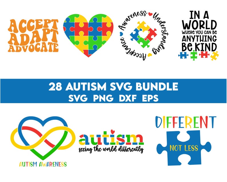 Autism Awareness Svg Png Bundle Autism Quote Svg Au-some - Etsy