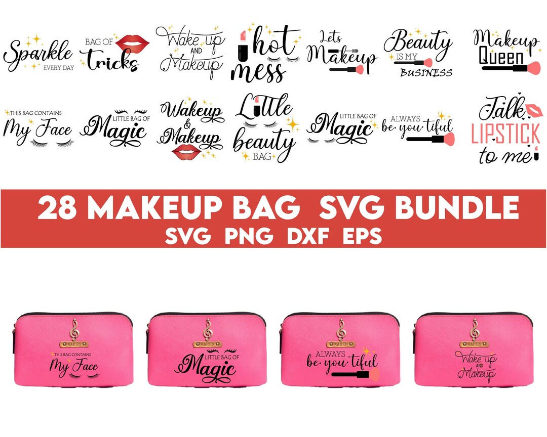 Makeup Bag SVG Bundle, Makeup SVG, Makeup Bag Design , Bag Svg, Fashion ...