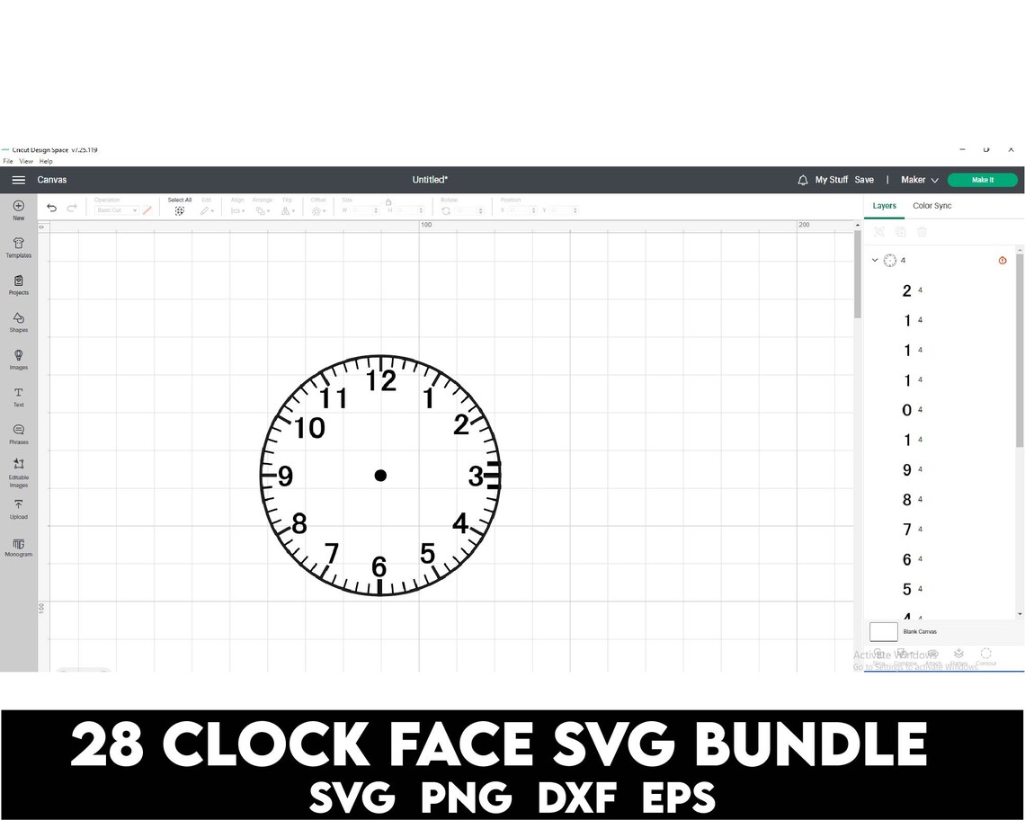 CLOCK FACE Svg Bundle, Clock Svg, Clock Face Clipart, Clock Numbers Svg ...