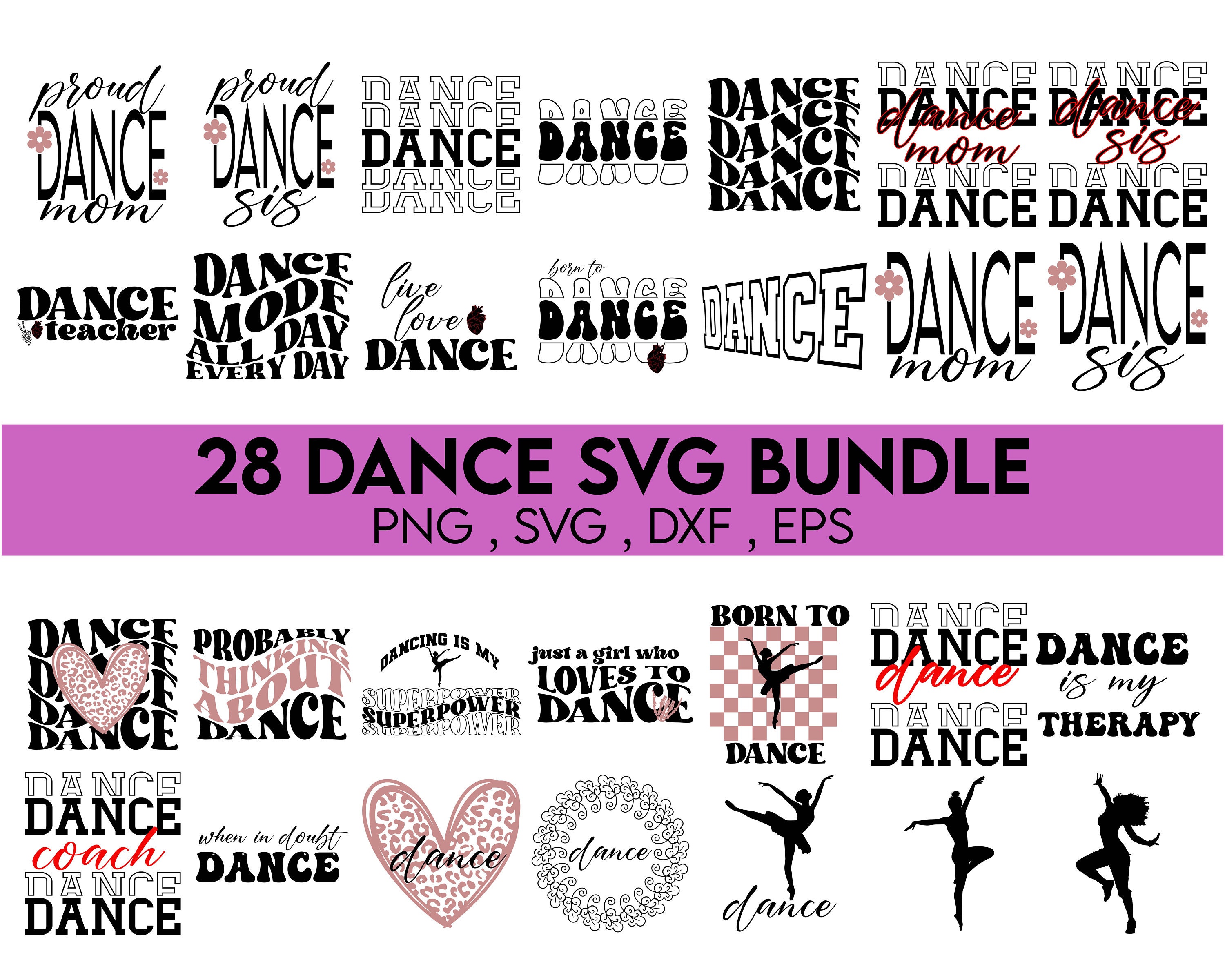 Dance Svg Bundle, Dance Svg, Dance Lover Svg, Dance Mom Svg, Dance ...