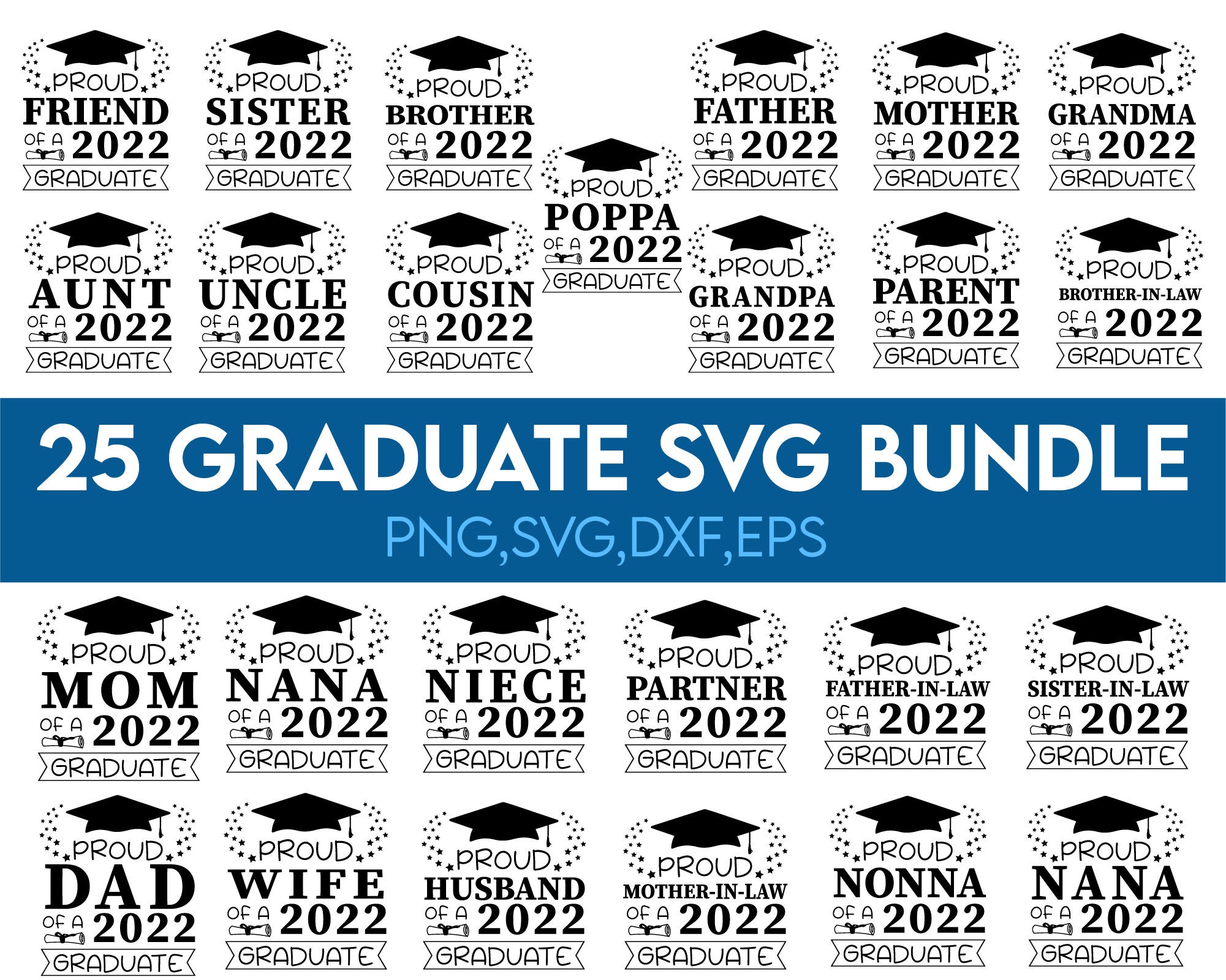 Proud Family of a Graduate Svg, Graduation Svg Bundle, Graduation ...