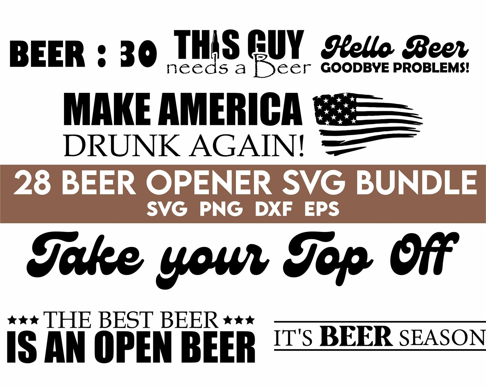Bottle Opener Svg Bundle, Beer SVG Bundle, Beer Quotes SVG Designs ...