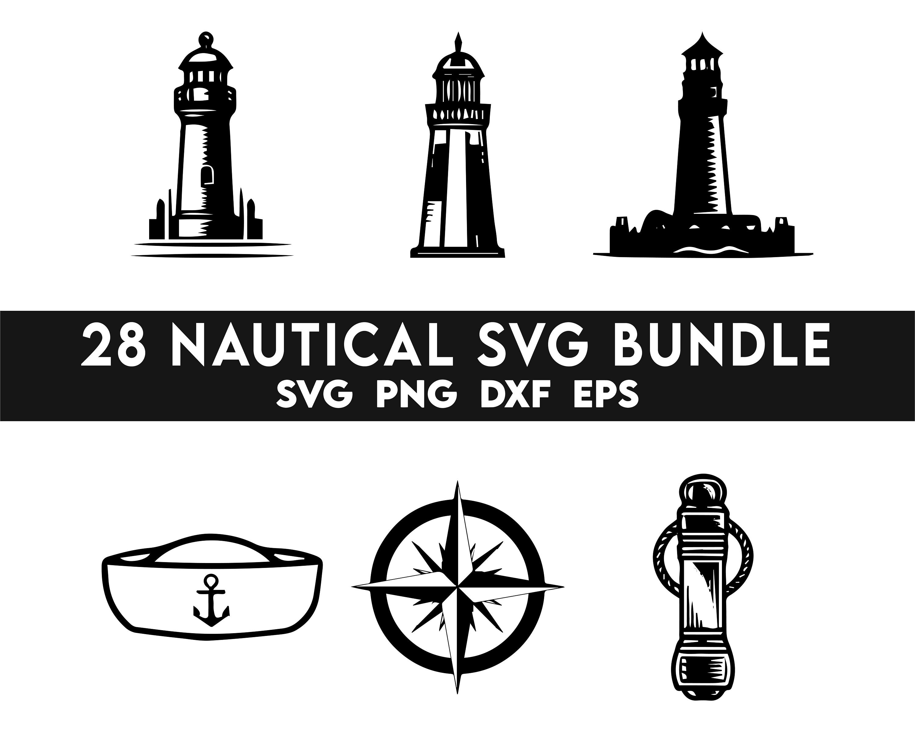 Nautical SVG Bundle, Nautical PNG Bundle, Nautical Clipart, Nautical ...
