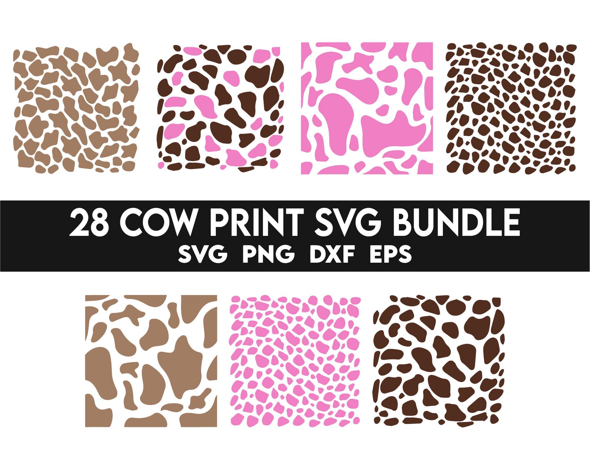 Cow Print Svg Bundle, Cow Print Pattern, Svg Files for Cricut, Cow ...