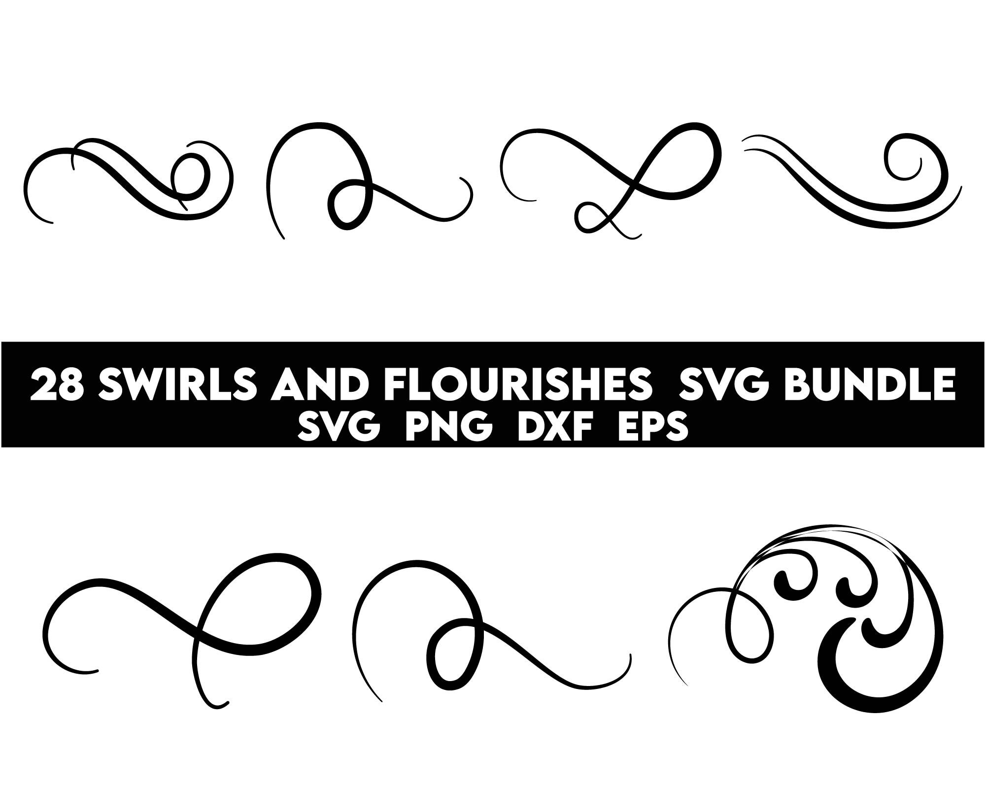 Swirls and Flourishes Svg Bundle Swirl SVG Flourish SVG - Etsy Singapore