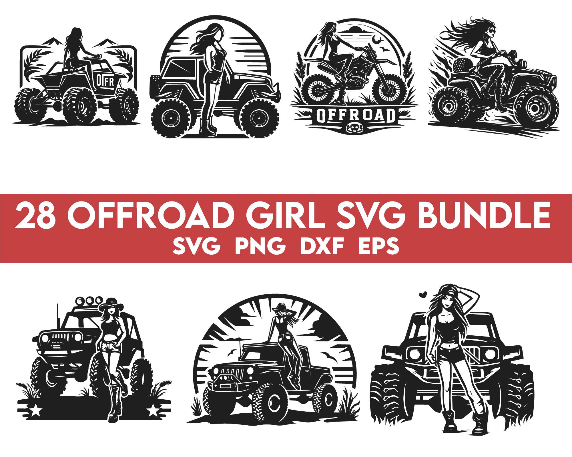 Off Road Svg Bundle, off Road Girl Svg, American Flag Offroad Girl ...