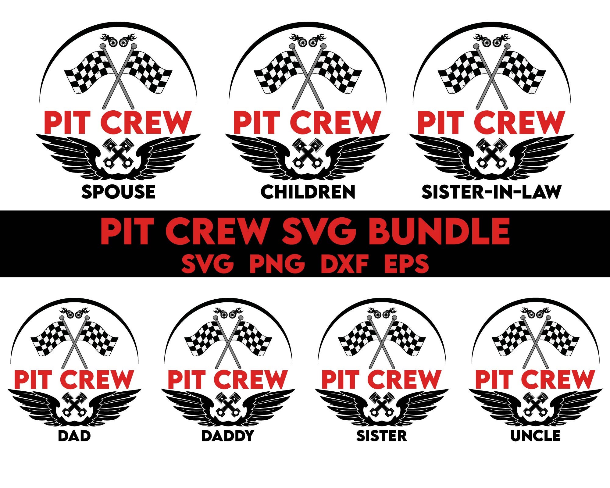 Pit Crew Family Bundle Pit Crew Svg Racing Sayings Svg - Etsy Singapore