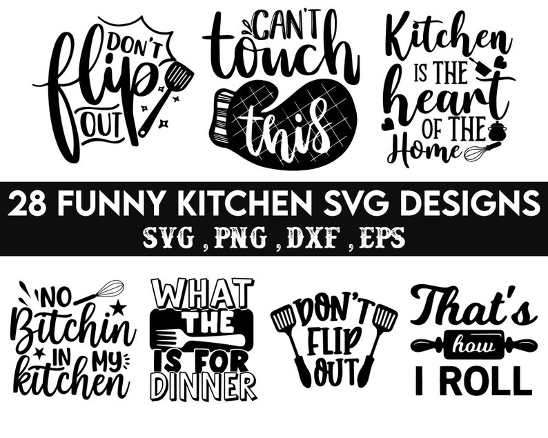 Funny Kitchen Svg Bundle, Kitchen Sign Svg, Kitchen Quotes Svg, Kitchen ...