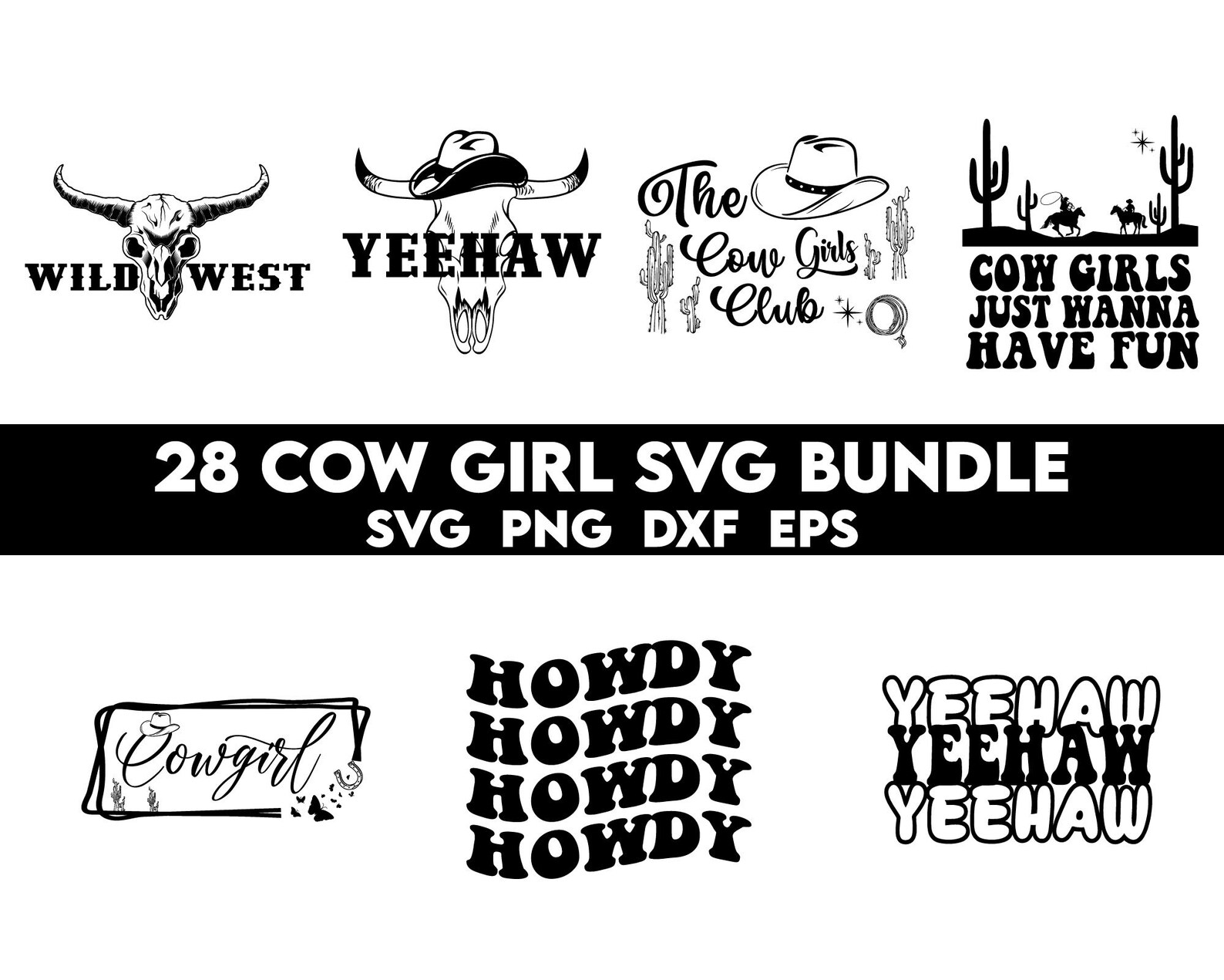 Cowgirls Svg Bundle, Cowgirl SVG, Cowboy SVG, Western Svg, Howdy Svg ...