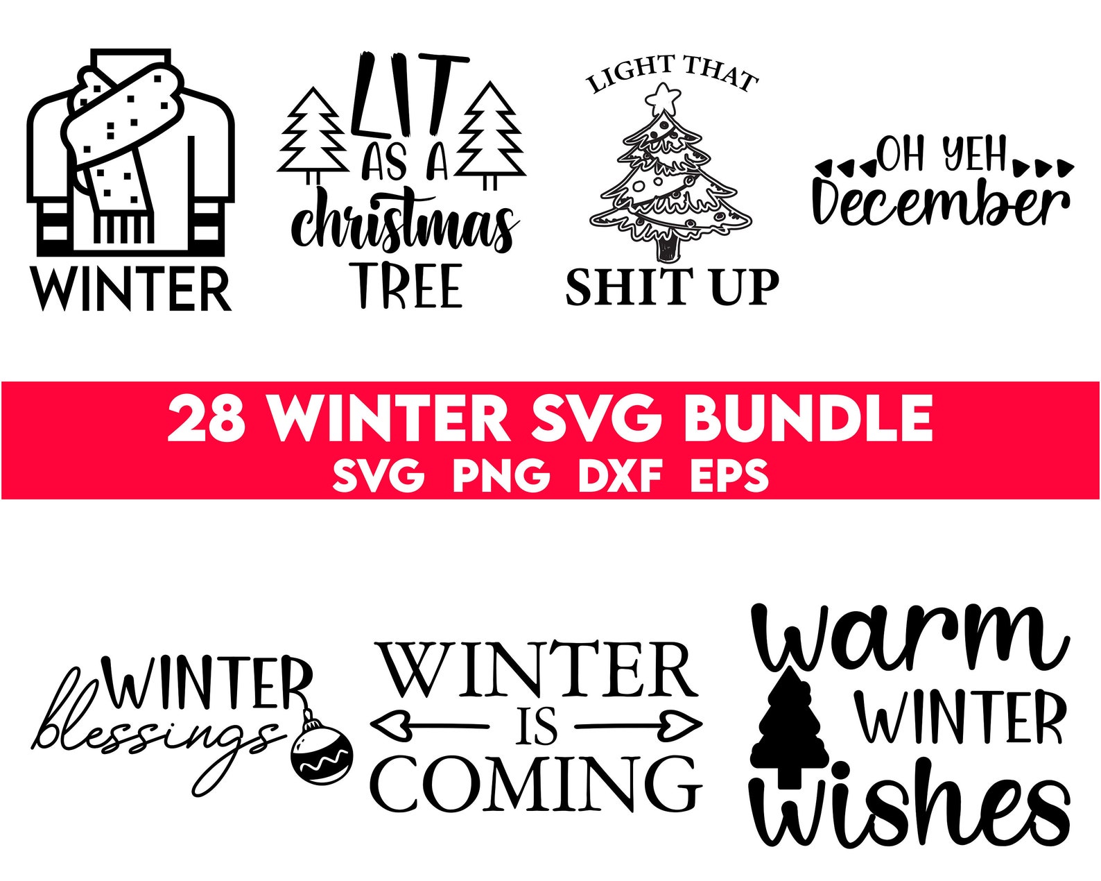 Winter SVG Bundle, Christmas Svg, Winter Svg, Santa Svg, Christmas ...