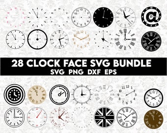 Clock Face Svg, Clock Svg, Clock Numbers Svg, Roman Numeral Clock ...