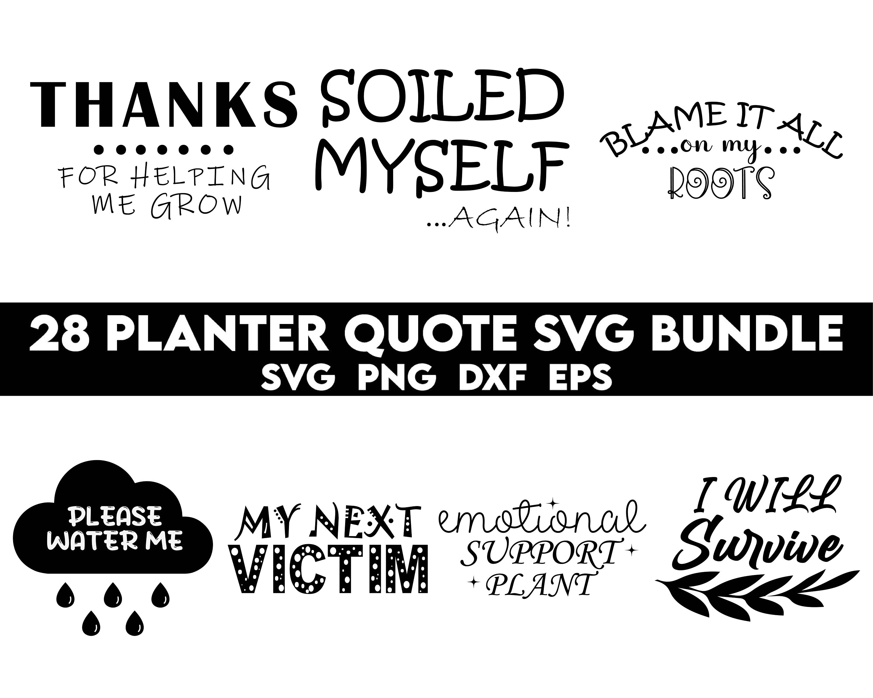 Funny Plant SVG Bundle Planter Quote Svg Plant Svg Plant - Etsy