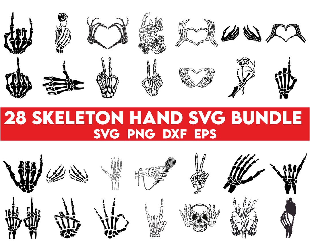 Skeleton Hands Svg Bundle, Skeleton Hands Svg, Skeleton Png, Skeleton ...