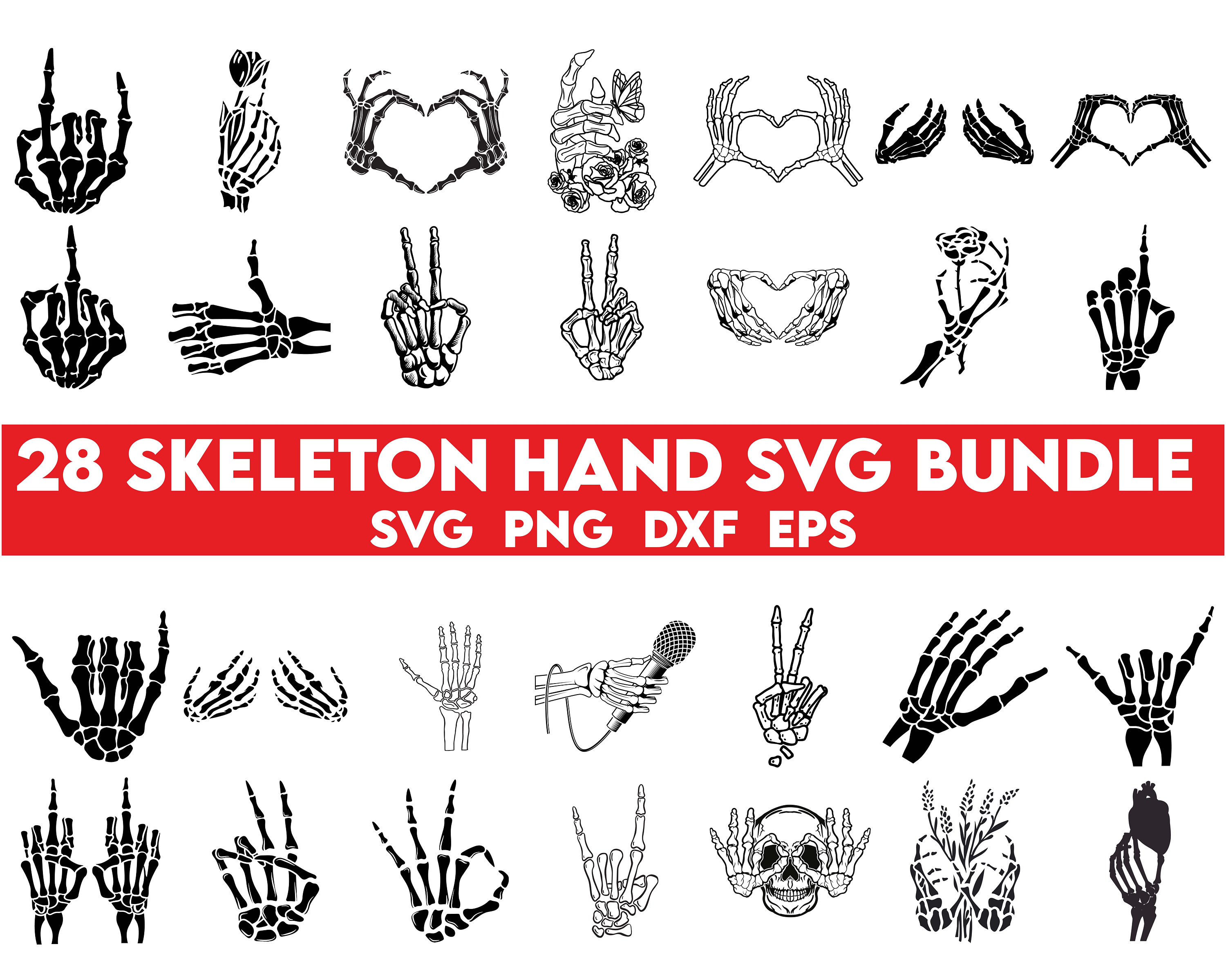 Skeleton Hands Svg Bundle, Skeleton Hands Svg, Skeleton Png, Skeleton ...