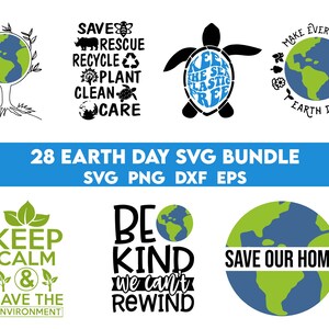 Earth Day Svg Png Bundle, Earth SVG, Recycle SVG, Earth Day Quotes ...