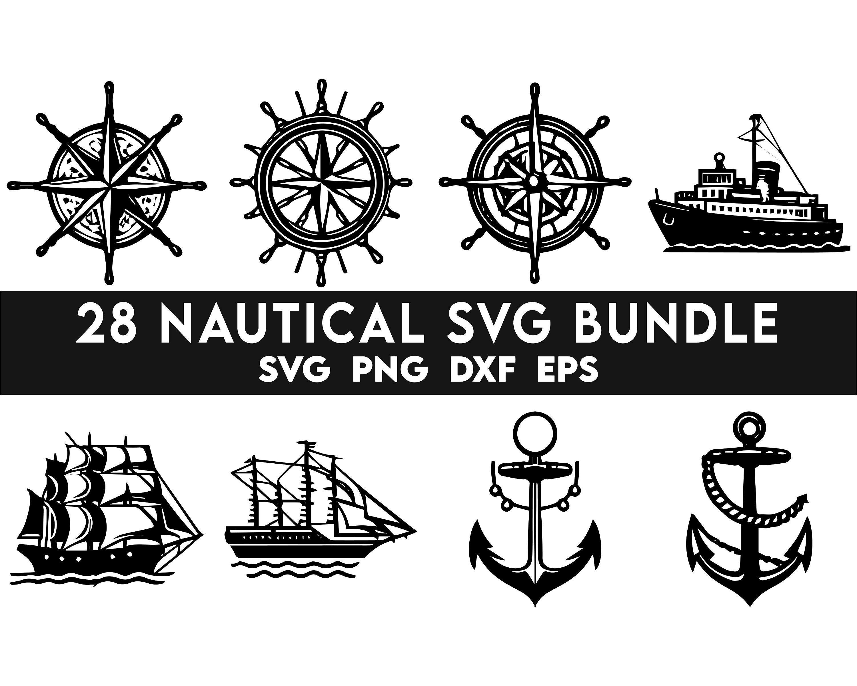 Nautical SVG Bundle, Nautical PNG Bundle, Nautical Clipart, Nautical ...