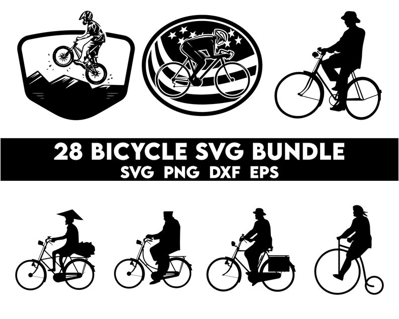 Bicycle Svg Bundle, Bicycle Svg, Bike Svg, Bike Clipart, Mountain Bike ...