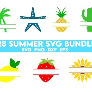 Summer SVG Bundle, Summer Name Frames Svg, Beach Svg, Digital Download ...