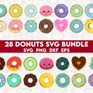 Donut SVG Bundle, Donut Png, Donut Clipart, Donut Cut Files, Sprinkle ...