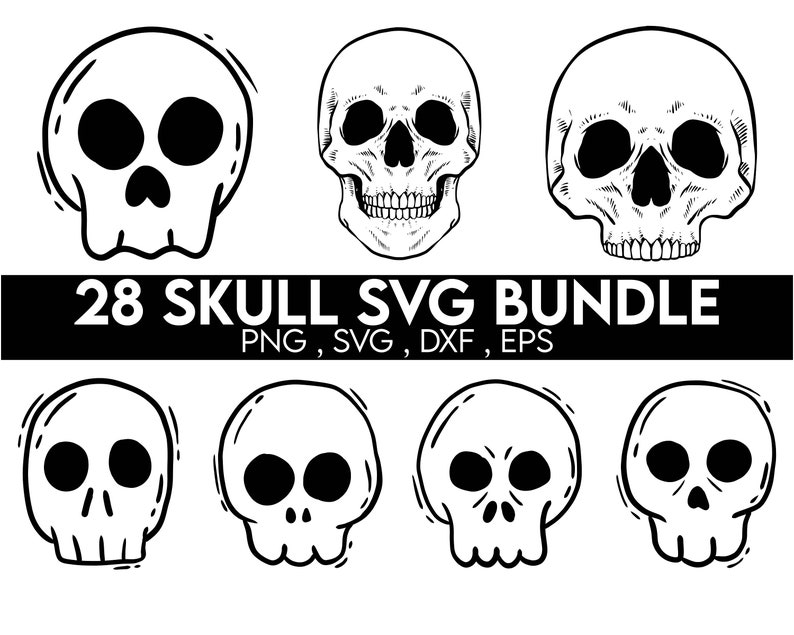 Skull SVG, Skull SVG Bundle, Skull Png, Skull Clipart, Skull Svg Files ...