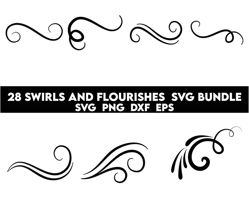 Swirls and Flourishes Svg Bundle Swirl SVG Flourish SVG - Etsy Singapore