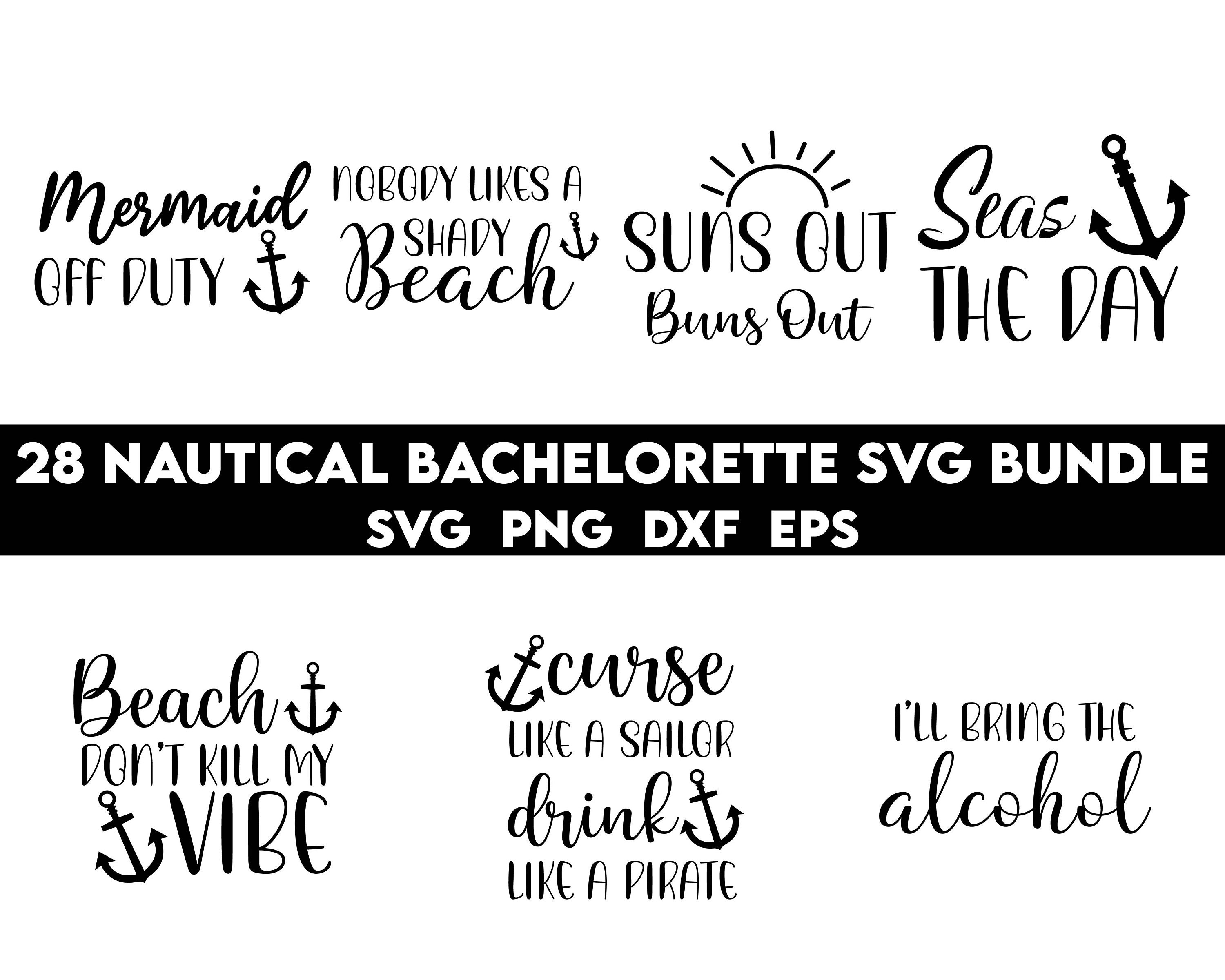 Nautical Bachelorette SVG Bundle, Beach Bachelorette Svg, Party SVG ...