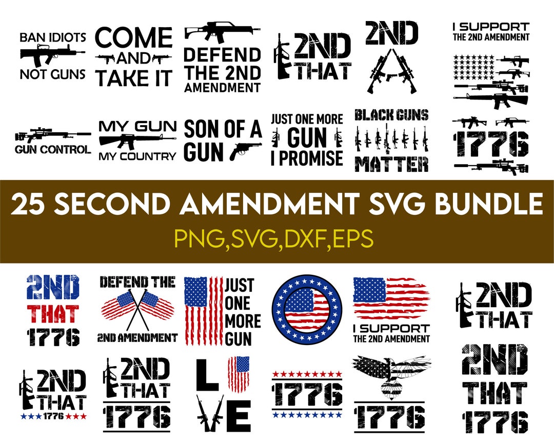 2nd Amendment Svg Bundle, Second Amendment Svg, Gun Rights Svg, 2nd ...