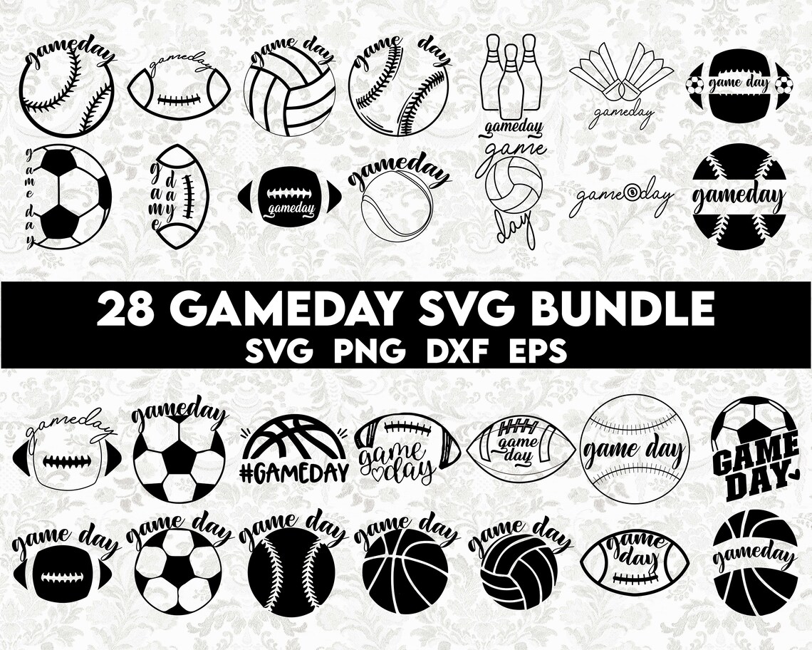 Game Day SVG Bundle, Football Svg, Baseball Svg, Soccer Svg, Basketball ...