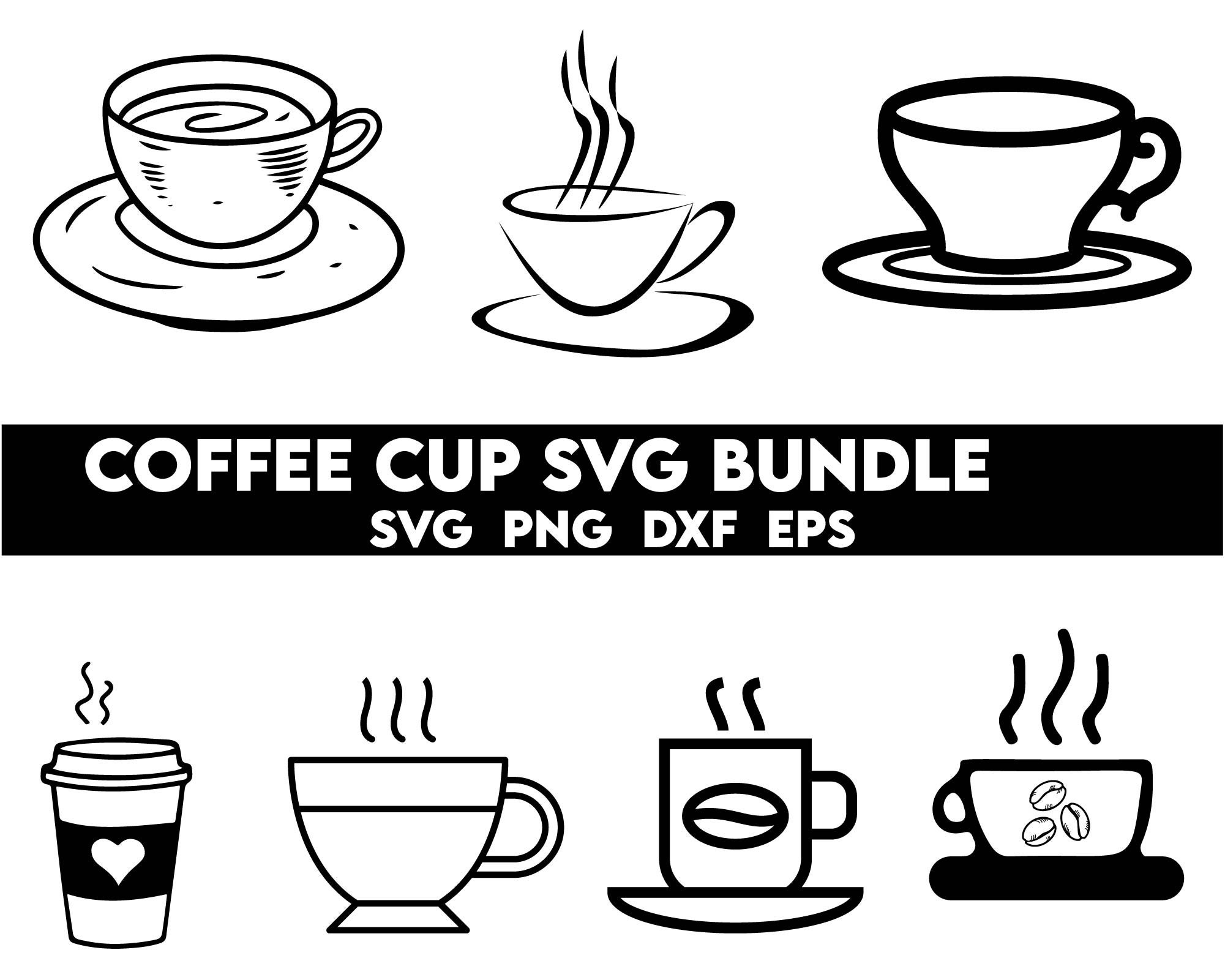 COFFEE CUP SVG Bundle, Coffee Cup Clipart Bundle, Coffee Cup Svg ...