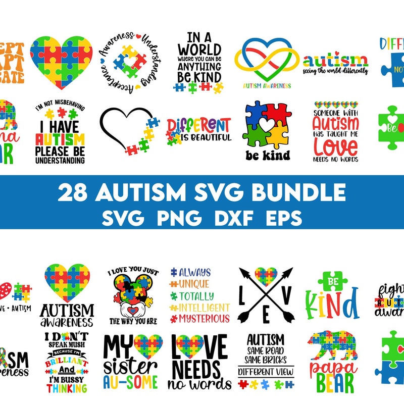 Autism Awareness Svg - Etsy