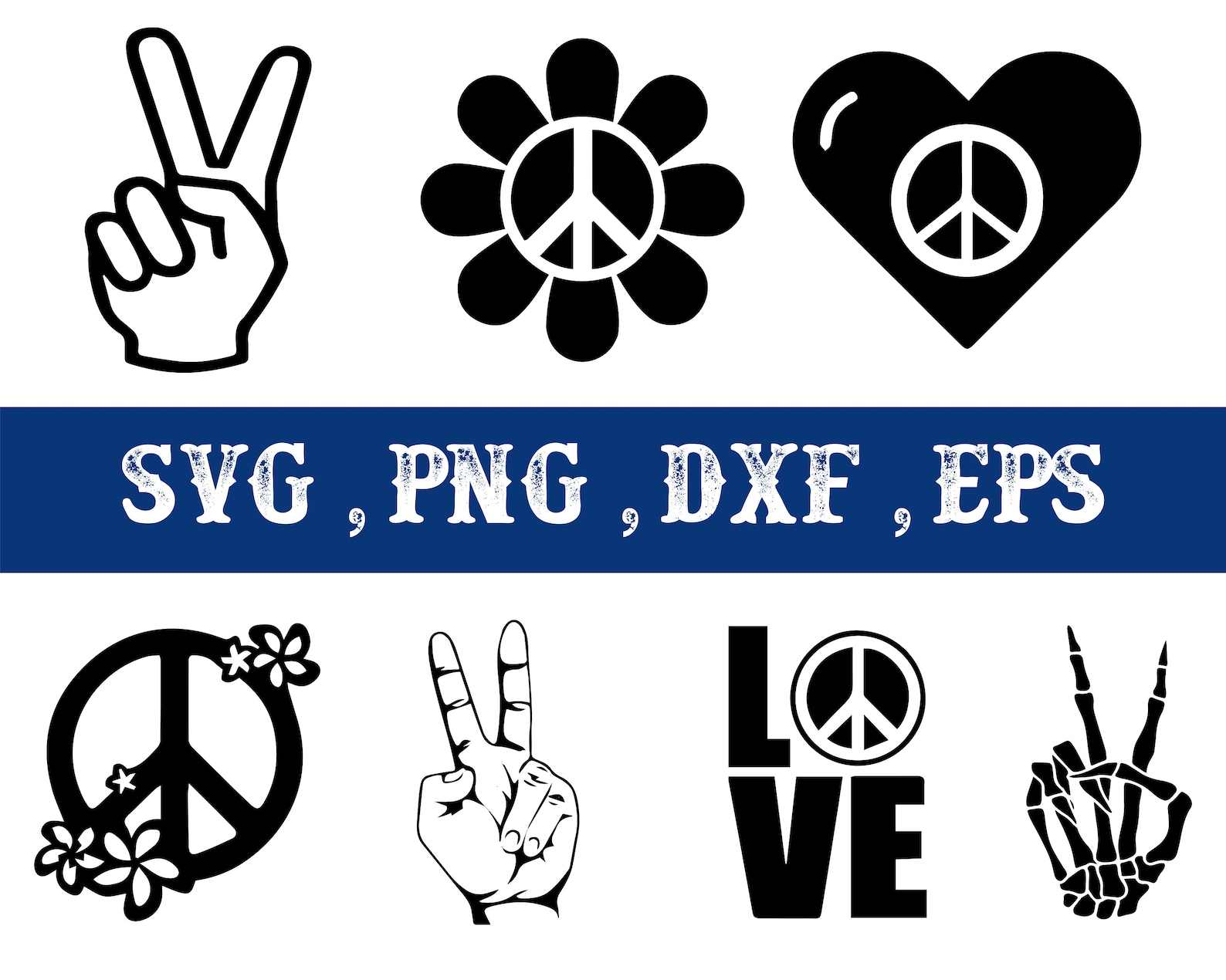 Peace Sign Svg Bundle, Peace Sign Svg, Peace Svg, Peace Love Svg, Peace ...