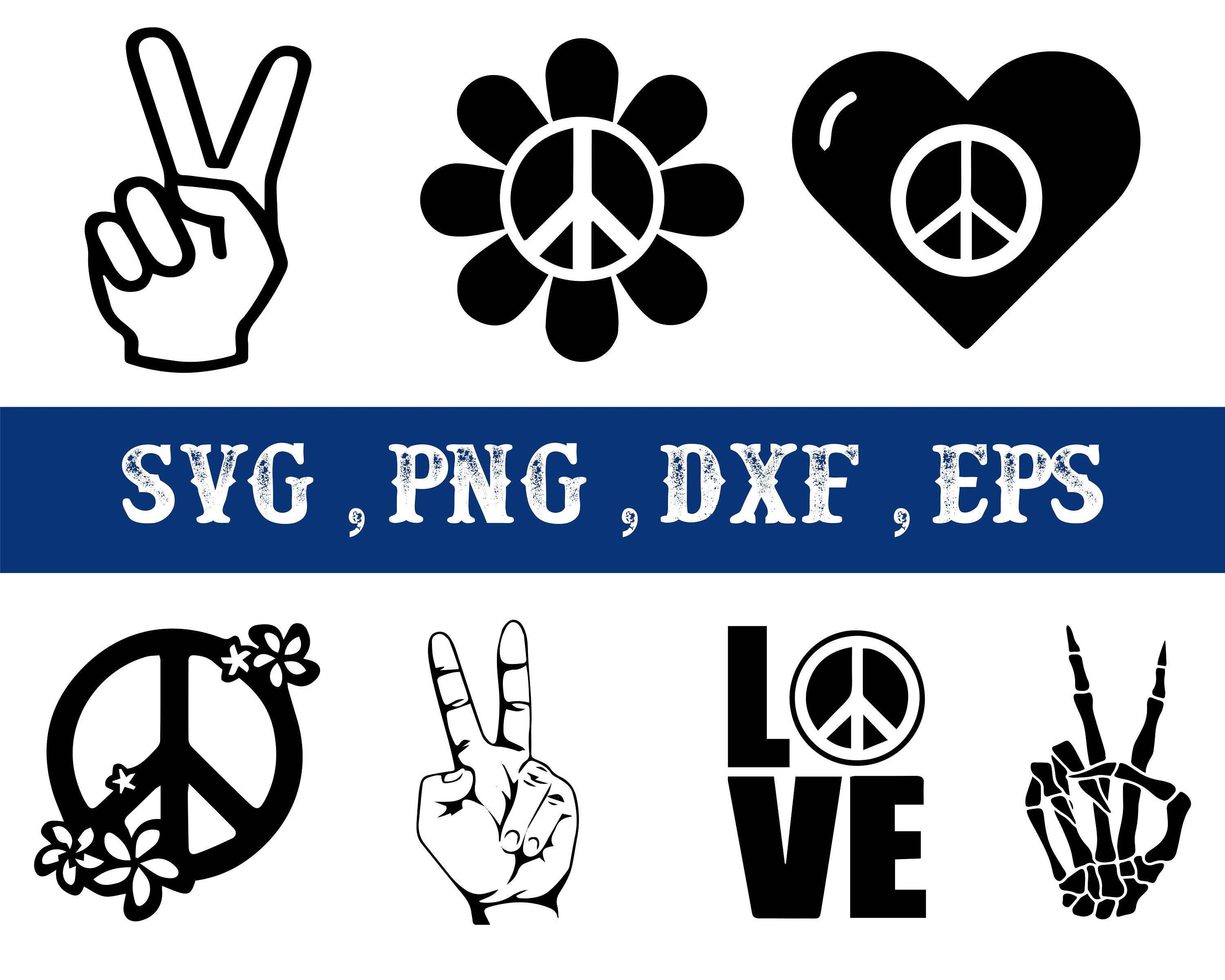 Peace Sign Svg Bundle, Peace Sign Svg, Peace Svg, Peace Love Svg, Peace ...