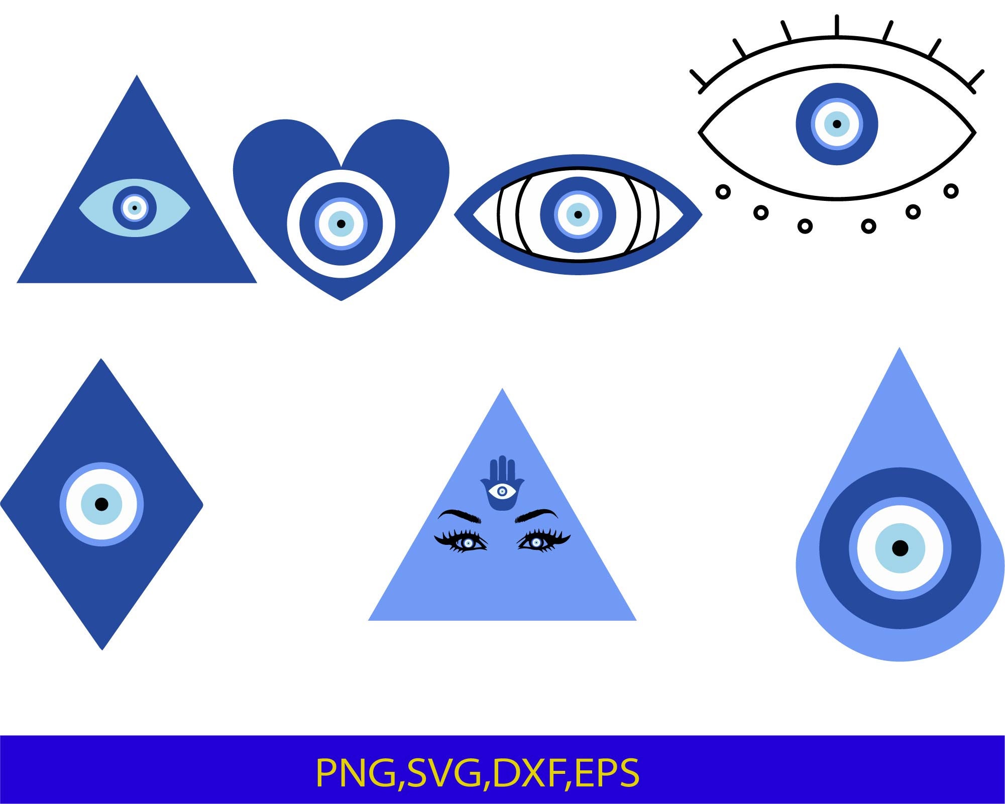Evil Eye Svg Bundle, Humsa Svg Cut Files, Turkish Eye Svg, Evil Eye ...