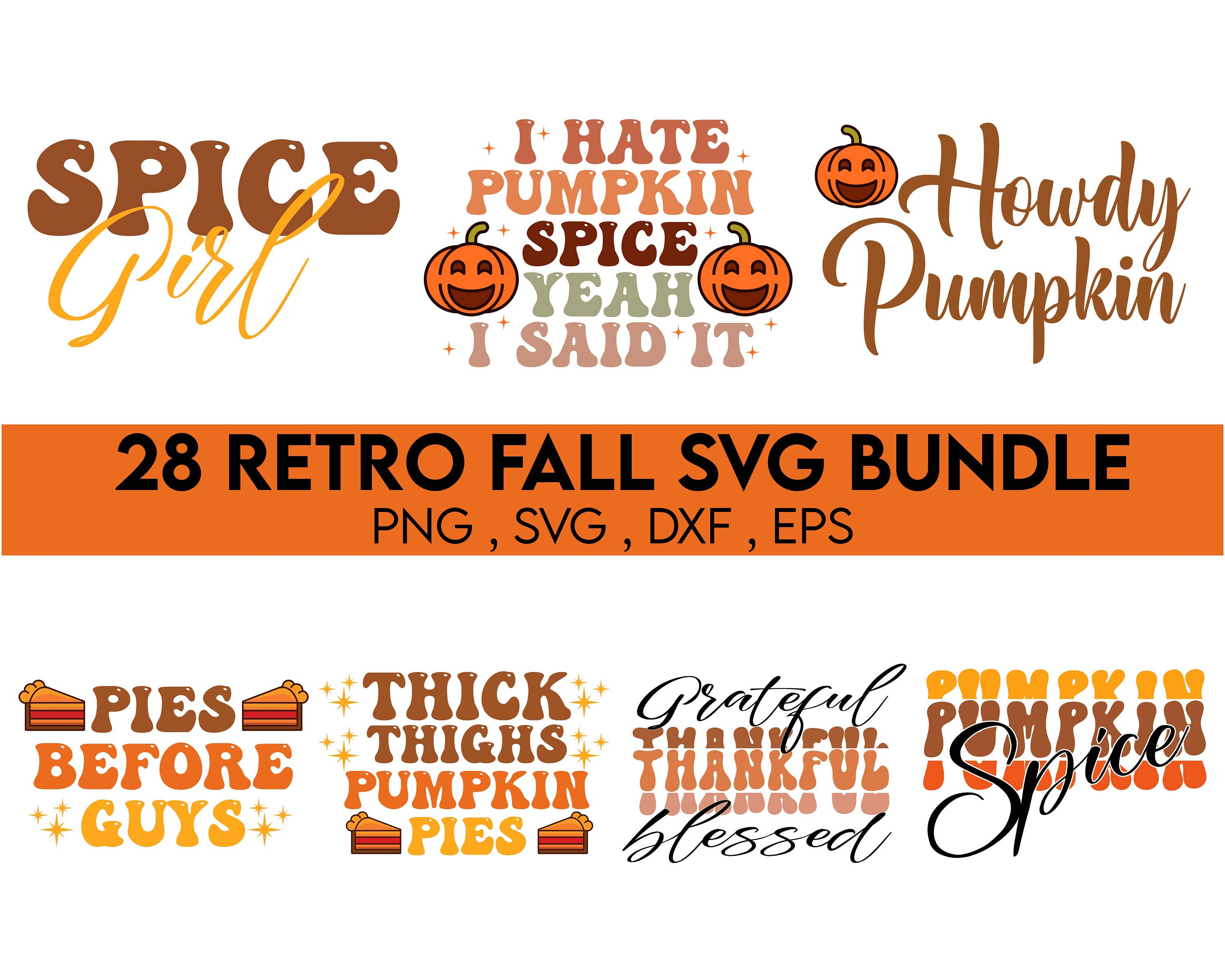 Retro Fall Svg Bundle Fall Svg Pumpkin Fall Svgfall Quotes - Etsy