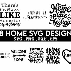 Home Svg Bundle, Family Svg, Home Sweet Home Svg, Blessed This Home Svg ...
