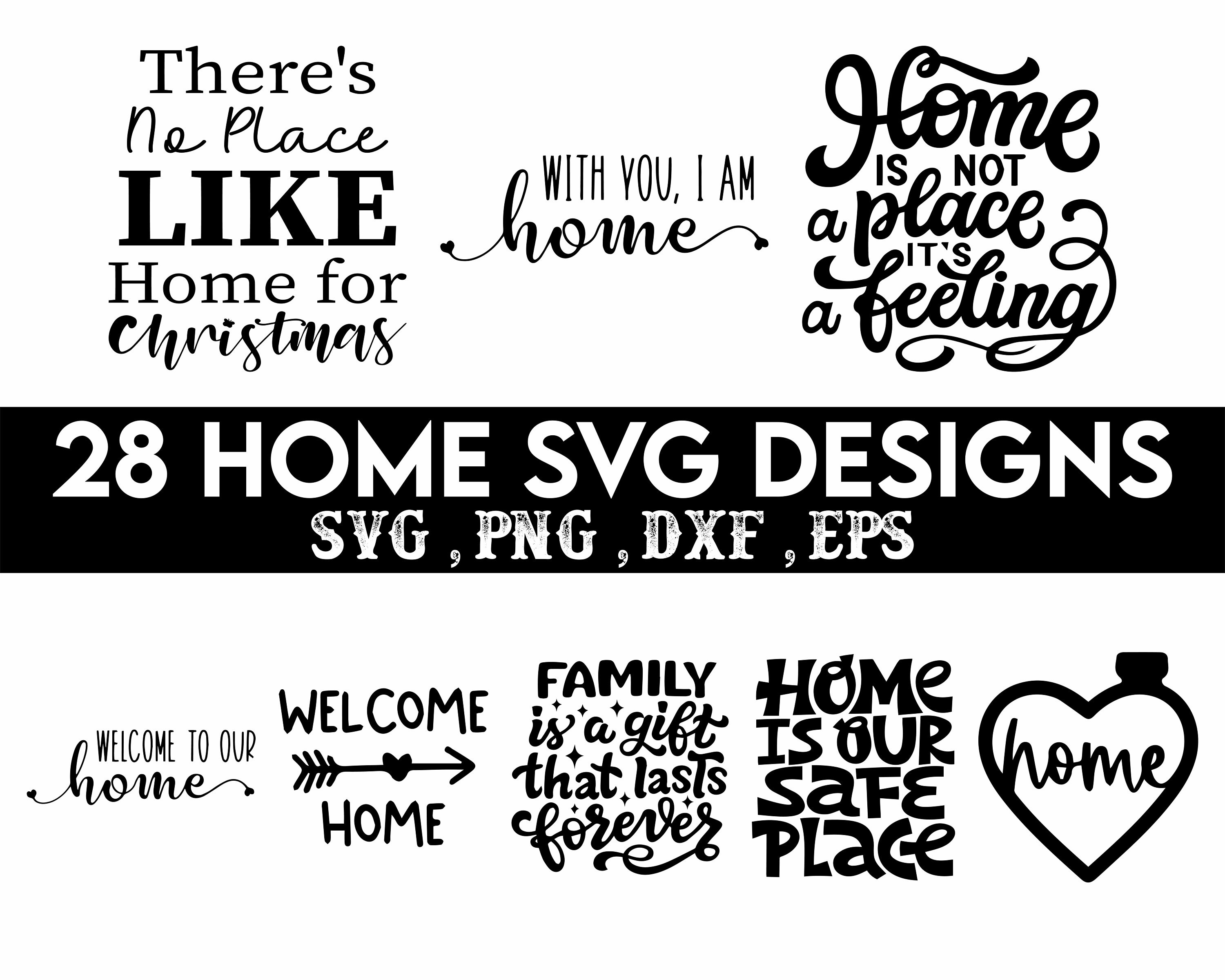 Home Svg Bundle, Family Svg, Home Sweet Home Svg, Blessed This Home Svg ...