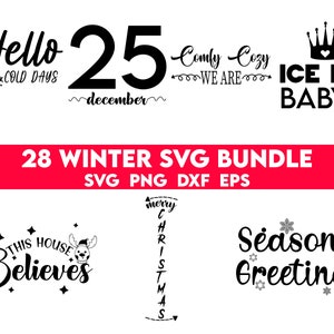 Winter SVG Bundle, Christmas Svg, Winter Svg, Santa Svg, Christmas ...