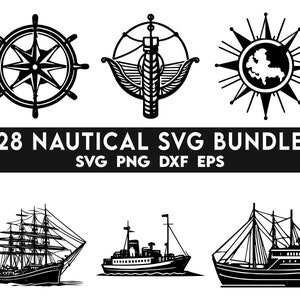 Nautical SVG Bundle, Nautical PNG Bundle, Nautical Clipart, Nautical ...