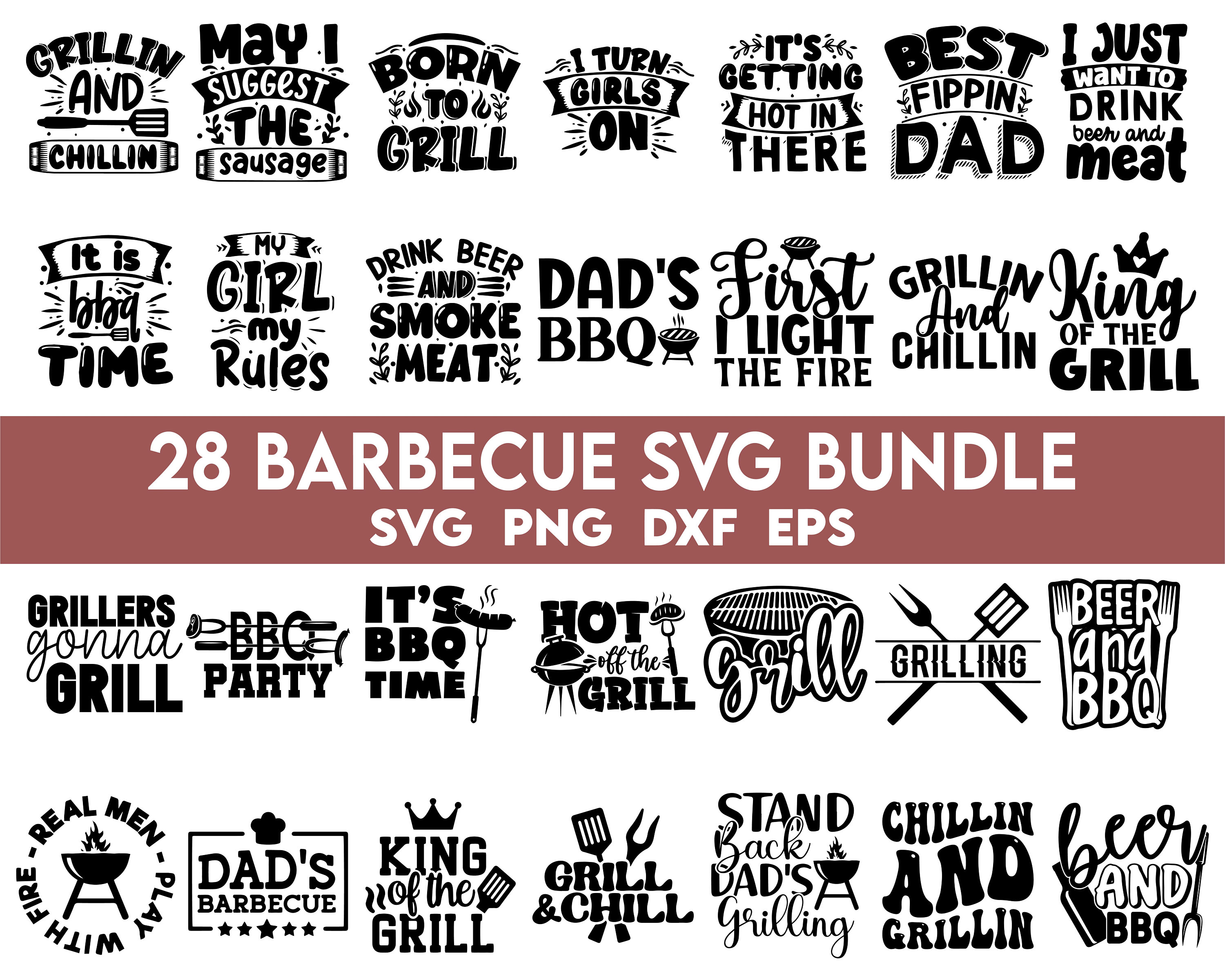 Barbecue SVG Bundle, Funny Barbecue Quotes, BBQ Svg, Dad Svg, Grill ...